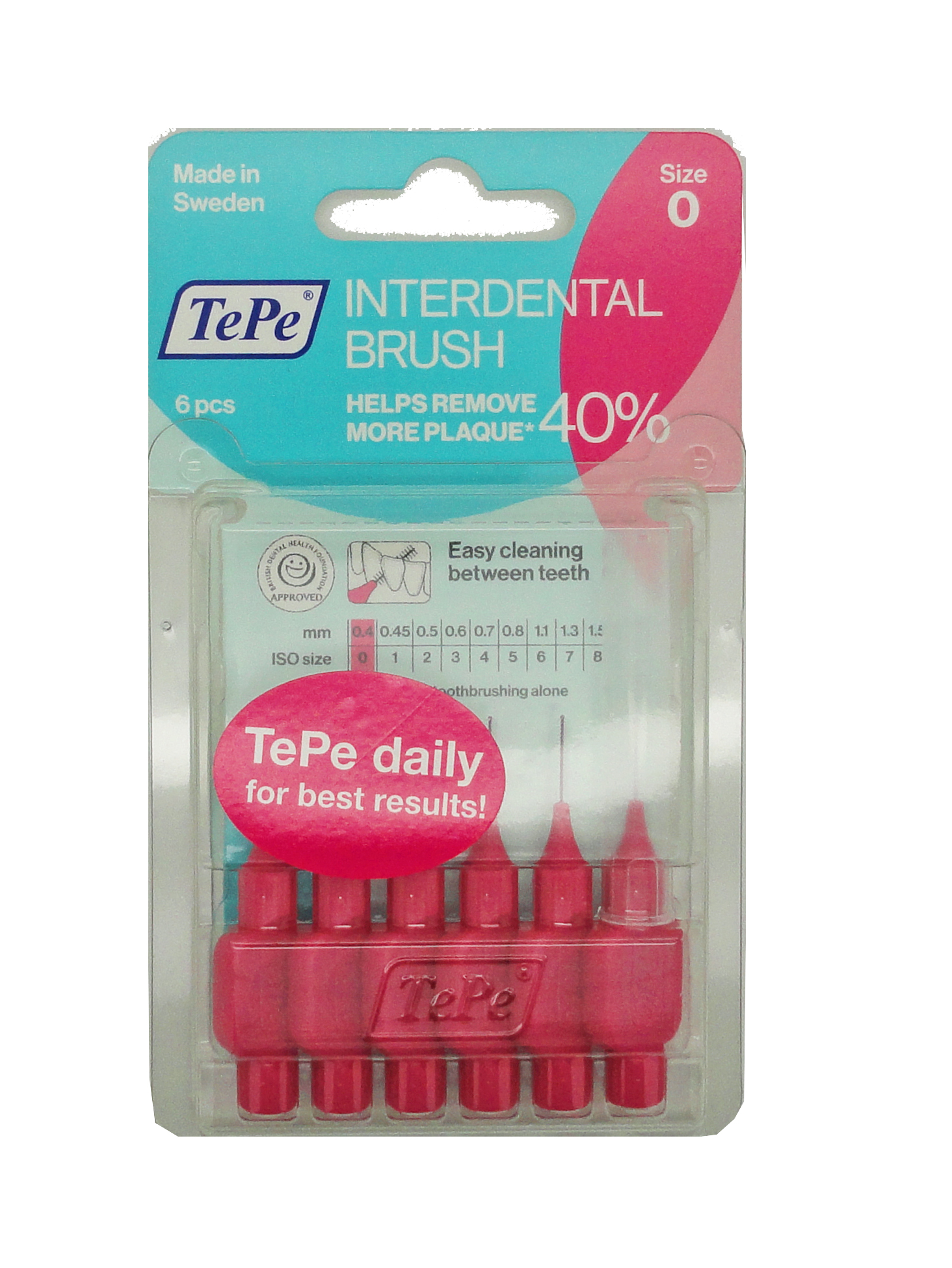 Tepe Interdental Brush Pink 0.4mm GEN035 – (Pack size 10) – Eldos